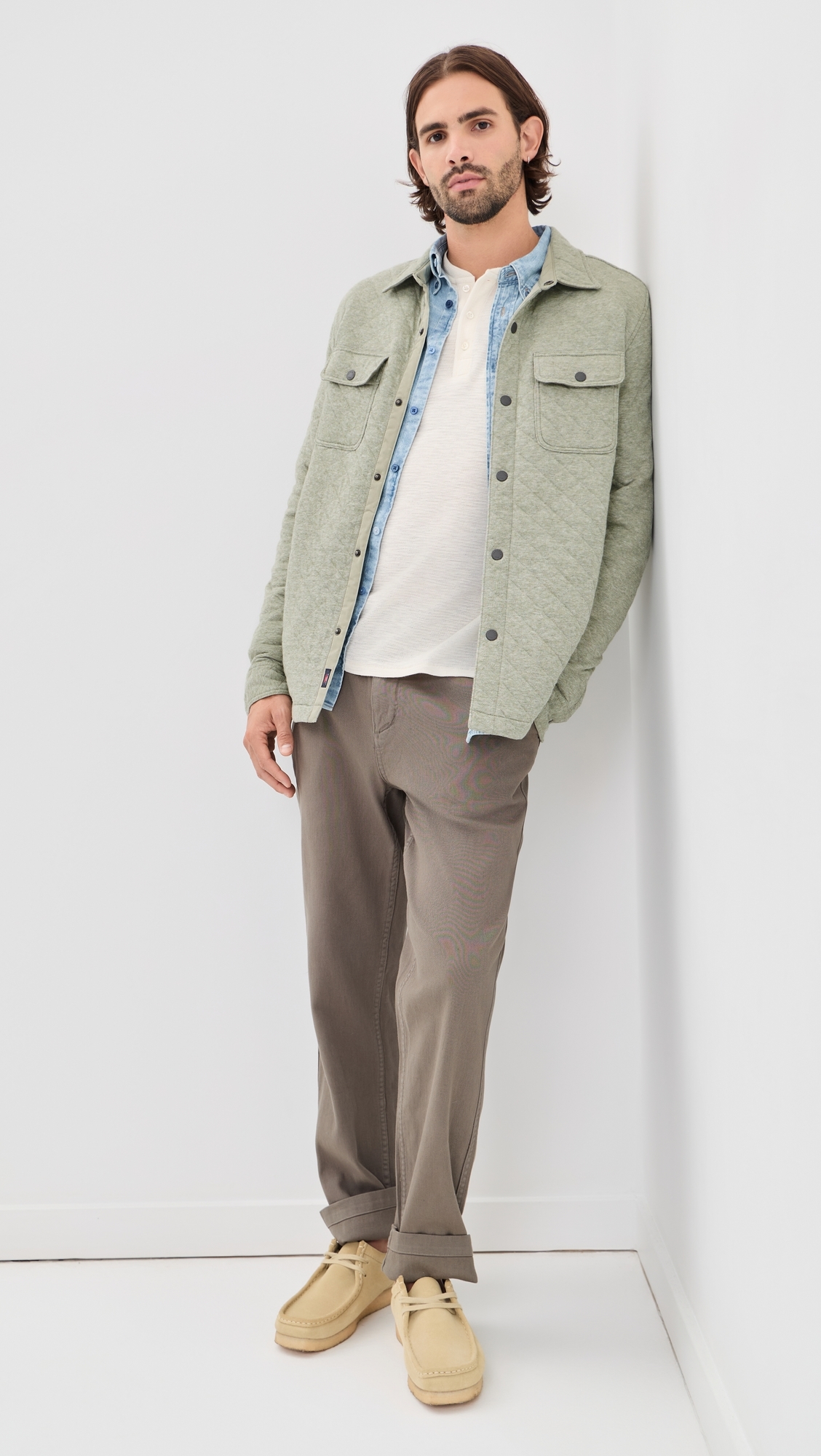 FAHERTY BRAND epic quilted fleece shacket
